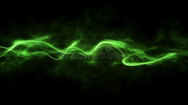 Abstract Green Energy Wave Abstract Background Stock Photo - Image of ...