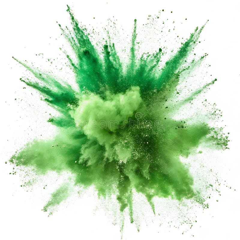 Abstract Green Explosion Isolated on White Background Stock ...