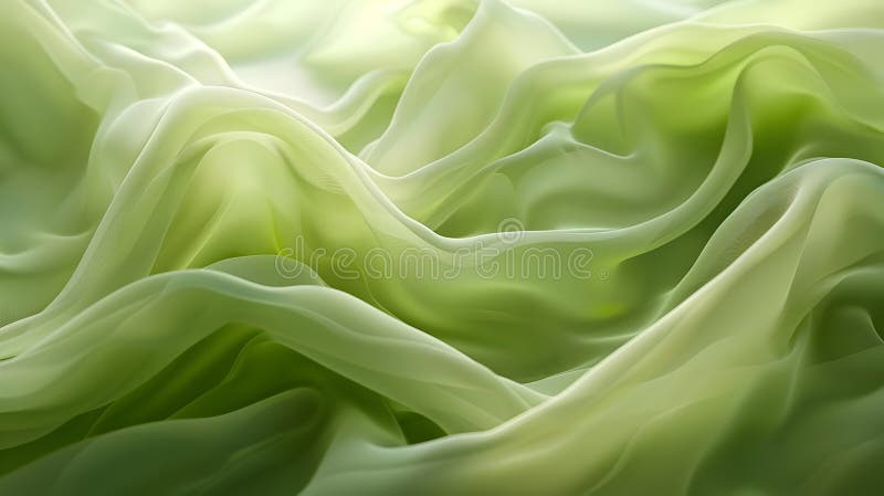 Abstract Green Fabric Drape Illustration Stock Illustration ...