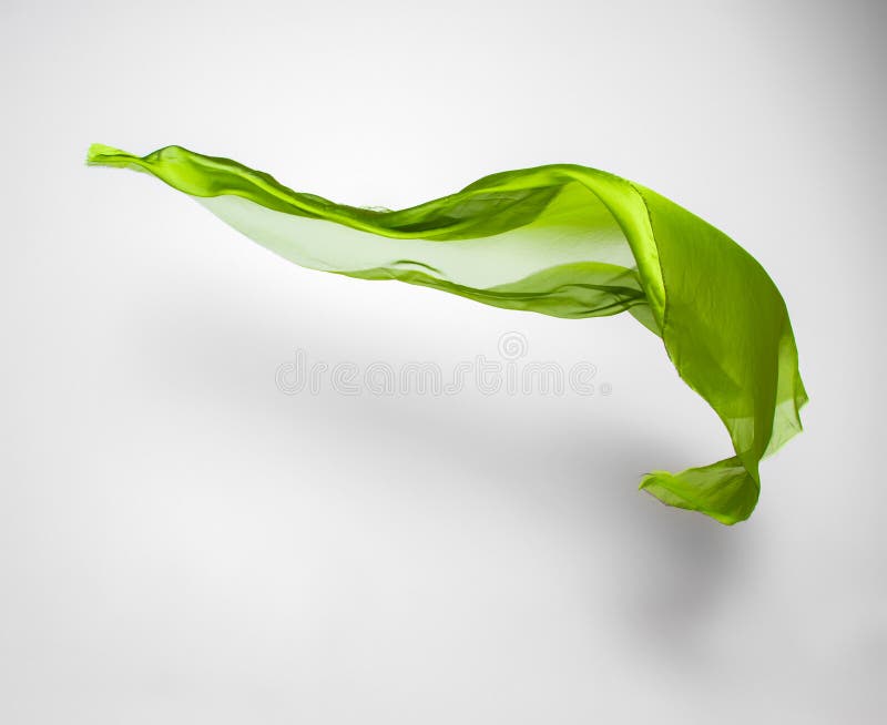 Abstract Green Fabric in Motion Stock Photo - Image of studio, abstract ...