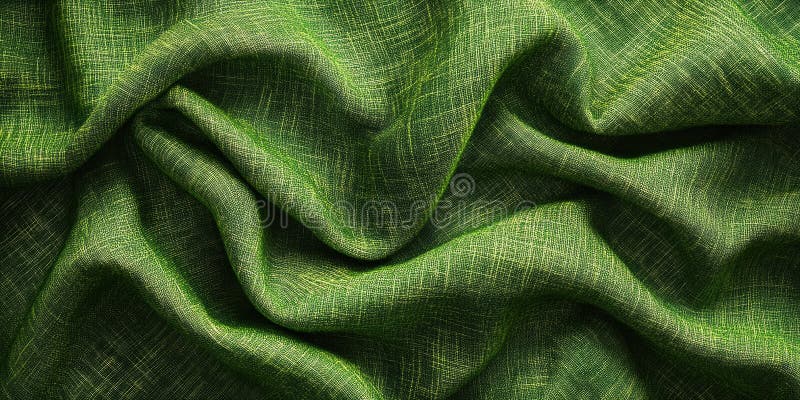 Abstract Green Fabric Texture with Interwoven Threads Stock ...
