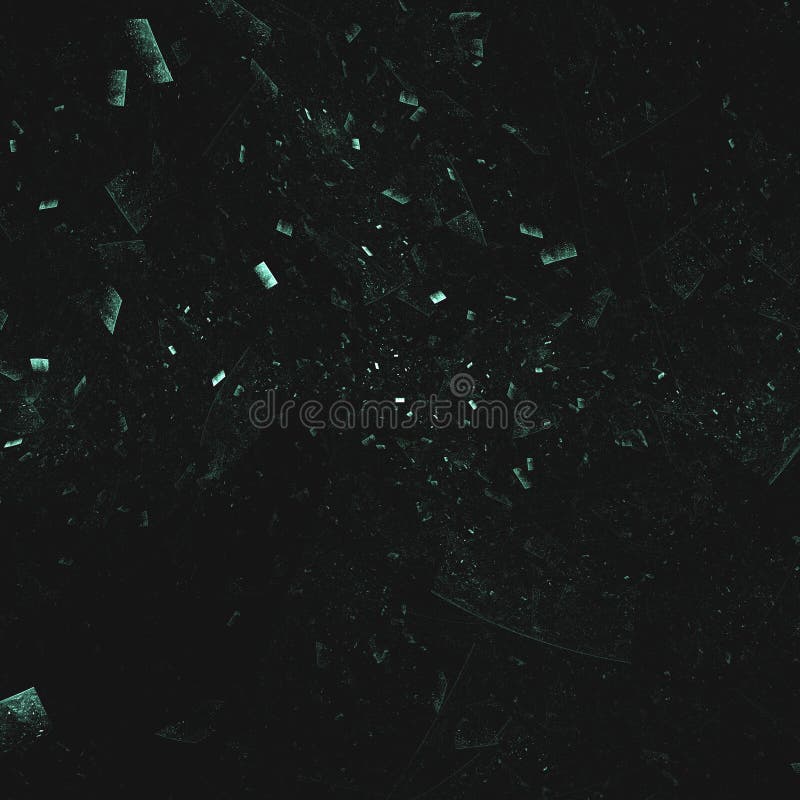 Abstract Green Falling Shards Fractal Background Stock Illustration ...