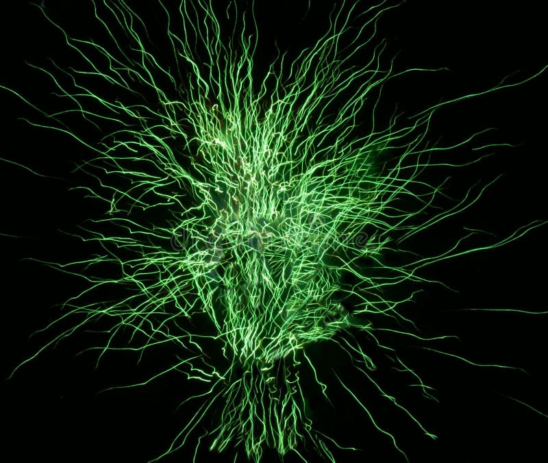 Abstract - Green Firework Light the Night Sky Stock Image - Image of ...