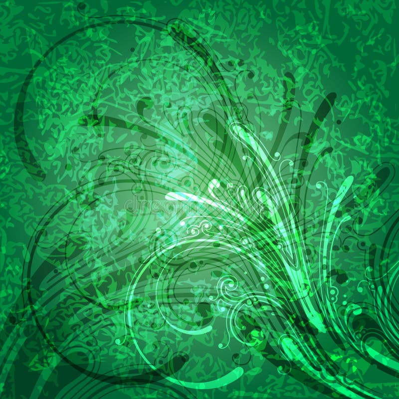 Abstract Green Floral Background at Nora Clark blog