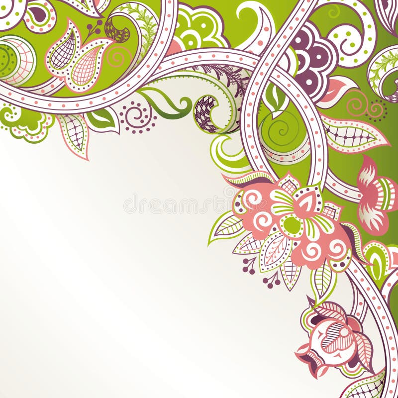 Abstract Green Curve Background Stock Illustration - Illustration of ...