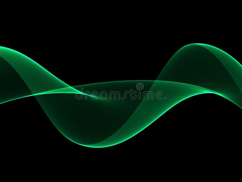 Abstract Green Flow Wave Background Stock Illustration - Illustration ...