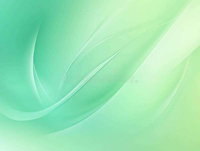 Abstract Green Flowing Lines Background Soft Elegant Mint Pastel Wave ...