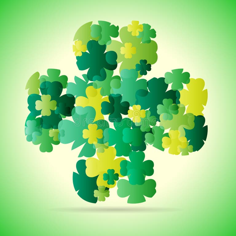 Abstract green four leaf stock vector. Illustration of beautiful - 38872807
