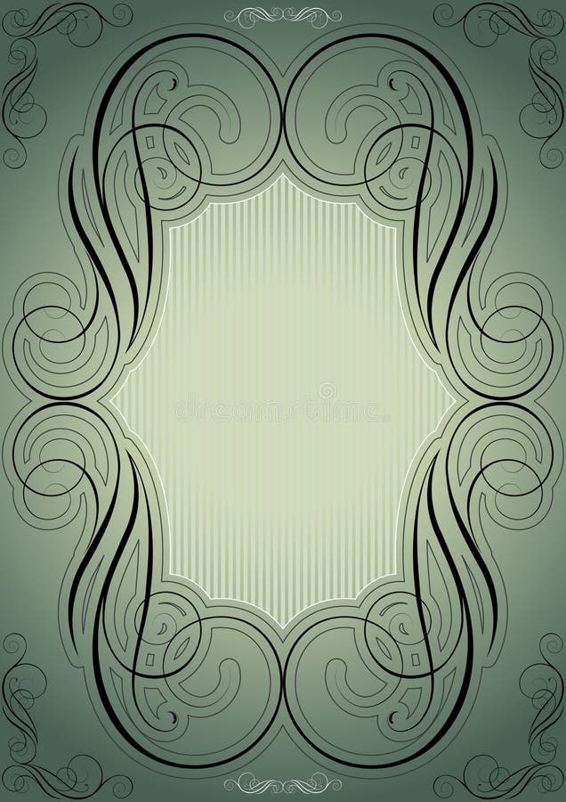 Abstract green frame stock vector. Illustration of frame - 54733103