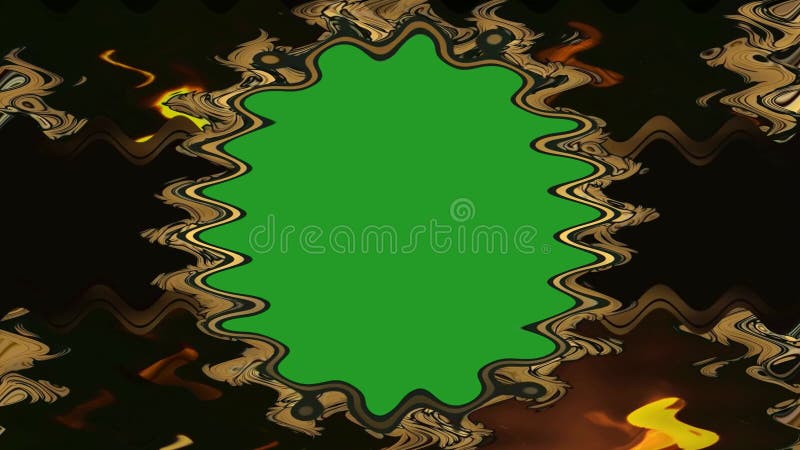 Abstract Green Frame with Wavy Borders Stock Footage - Video of border ...