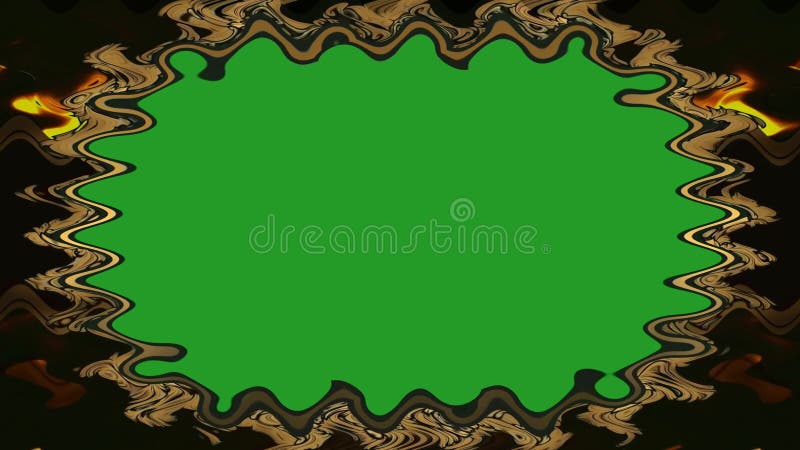 Abstract Green Frame with Wavy Brown Lines Stock Video - Video of ...