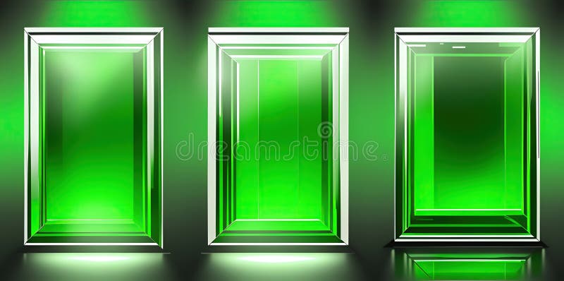 Abstract Green Frames, on a Green Background. Stock Illustration ...