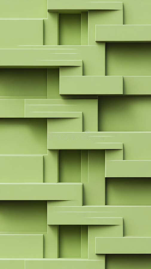 Abstract Green Geometric Pattern Background Stock Illustration ...