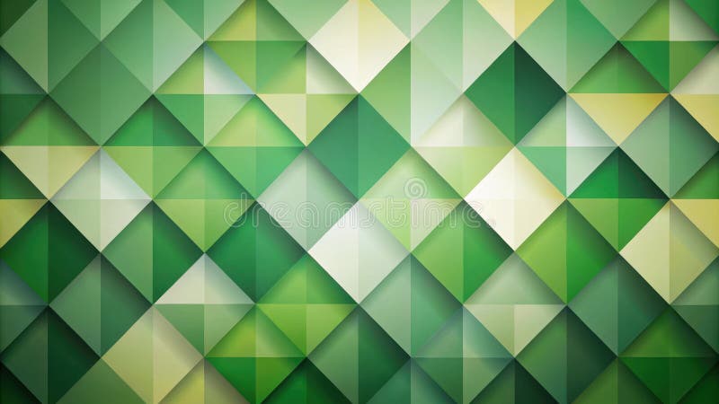 Abstract Green Geometric Pattern Background of Triangles and Squares ...