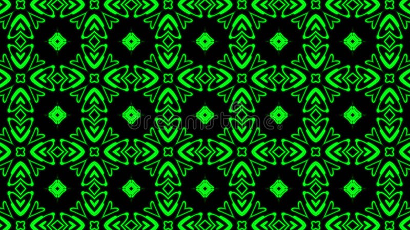 Abstract Green Geometric Seamless Pattern Background. Psychedelic ...