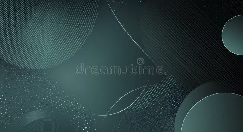 Abstract Green Geometric Shapes Arranged on a Textured Background with ...