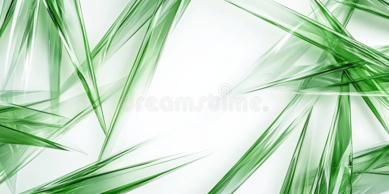 Abstract Green Glass Shards Creating Geometric Pattern on Light ...