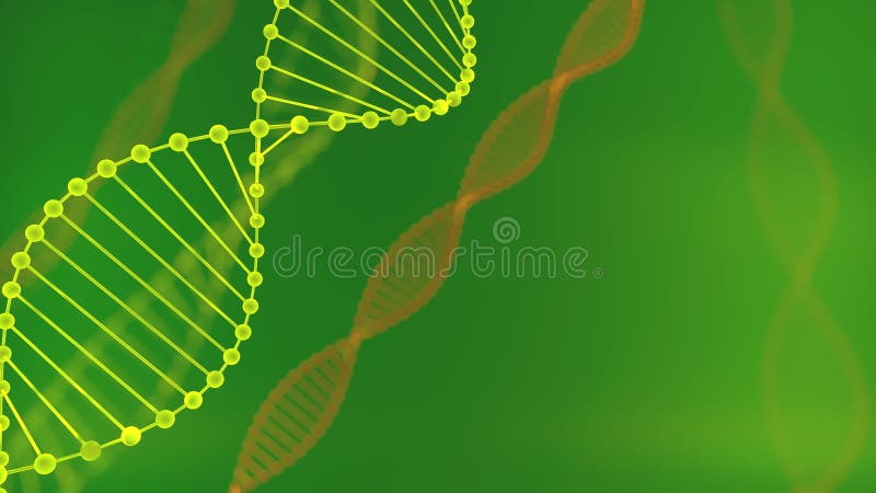 Abstract Green Glittering DNA Double Helix with Depth of Field ...