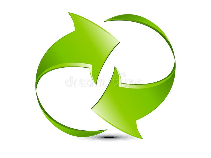 Abstract Green Glossy Refresh Icon Stock Vector - Illustration of ...