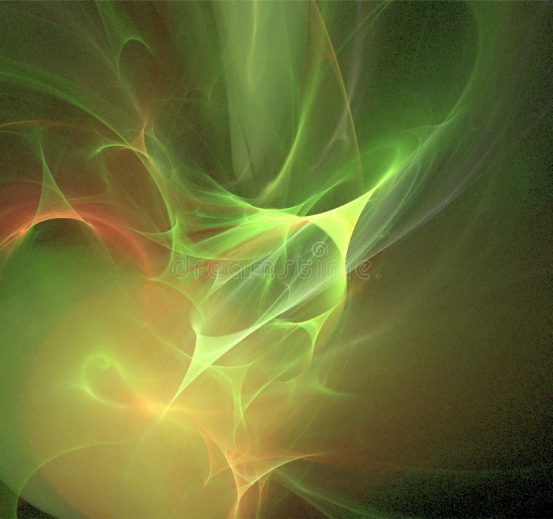 Abstract Green Glowing Pattern on Black Background, Design Stock ...