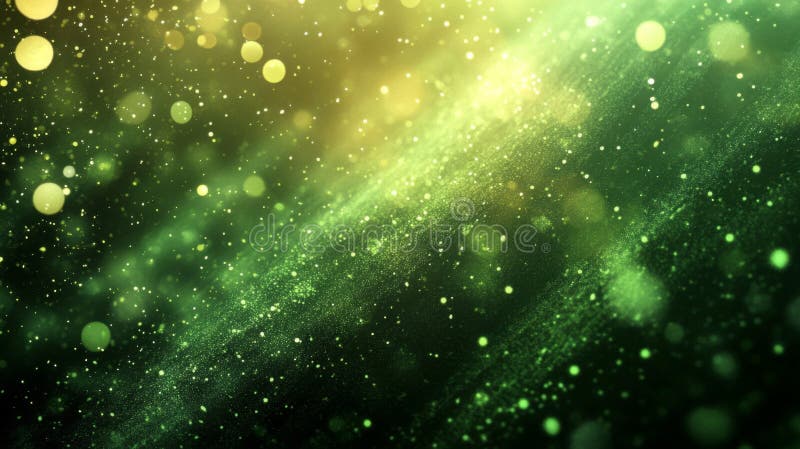 Abstract Green and Gold Glitter Background Stock Illustration ...
