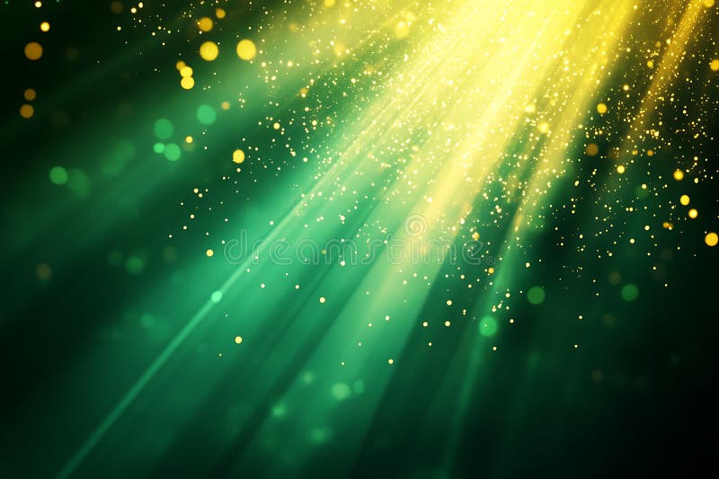 Abstract Green and Gold Light Ai Generator Stock Illustration ...