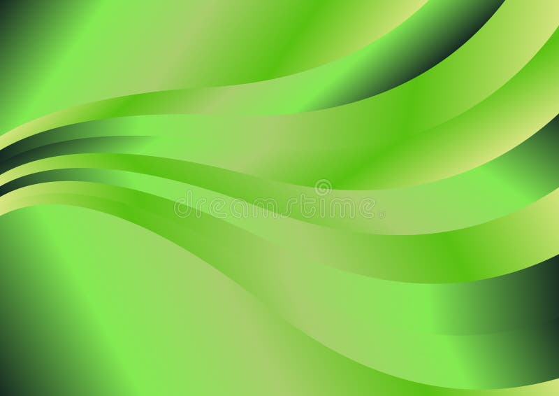 Abstract Green Gradient Wavy Background Stock Vector - Illustration of ...