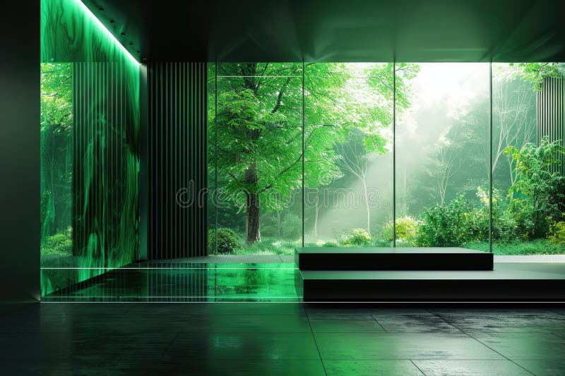 Abstract Green Graphic Design Layered Materials of Glass Stock ...