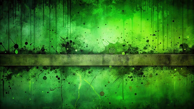 Abstract Green Grunge Texture with Horizontal Band for Text or Design ...