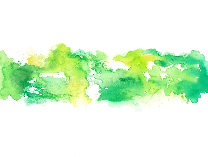 Abstract Green Hand Paint Watercolor Splash on White Background Paper ... Abstract Green Hand Paint Watercolor Splash on White Background Paper ...