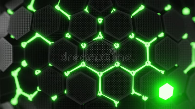 Green Hexagonal Pattern Background with Futuristic Design, Perfect for Tech and Digital ...