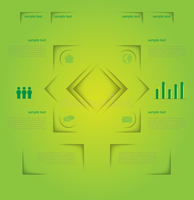 Abstract Green Infographic Template Stock Illustration - Illustration ...