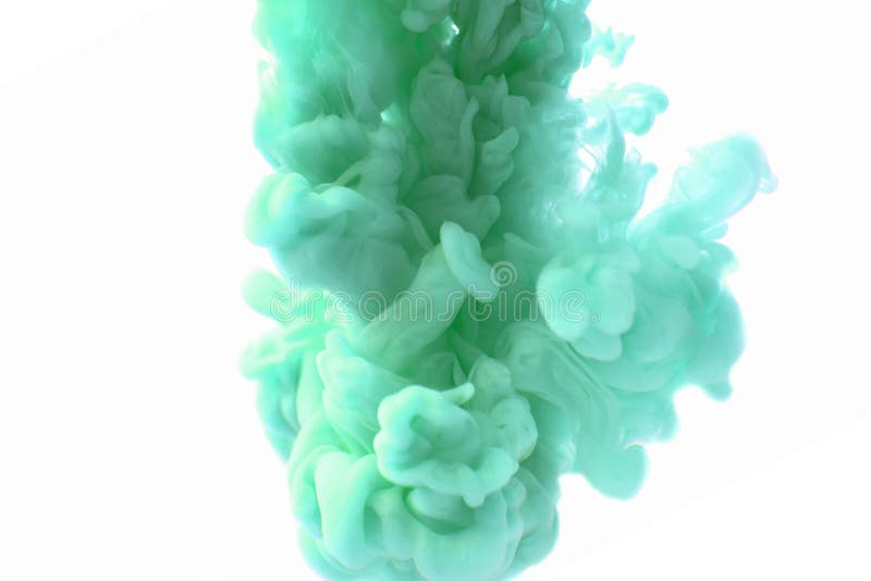 Abstract Green Ink in Water Stock Photo - Image of paint, gouache ...
