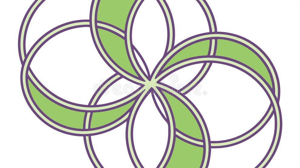 Abstract Green Interlocking Shapes. Dynamic Geometric Pattern Design ...