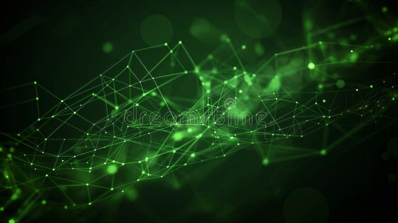 Abstract Green Internet Technology Stock Photo - Image of dots, glow ...