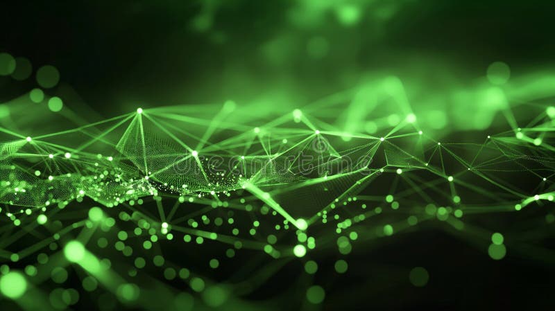 Abstract Green Internet Technology Stock Image - Image of intricate ...