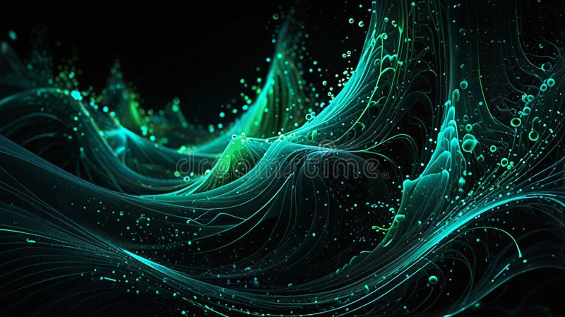 Abstract Green Kinetic Energy Inspired Stock Illustration ...