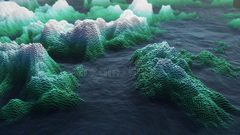 Abstract Green Landscape Background Motion Graphic in Seamless Loop ...