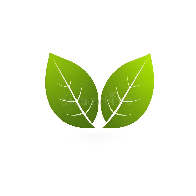 Abstract Green Leaf Logo Design Symbolizing Nature, Sustainability, and ...