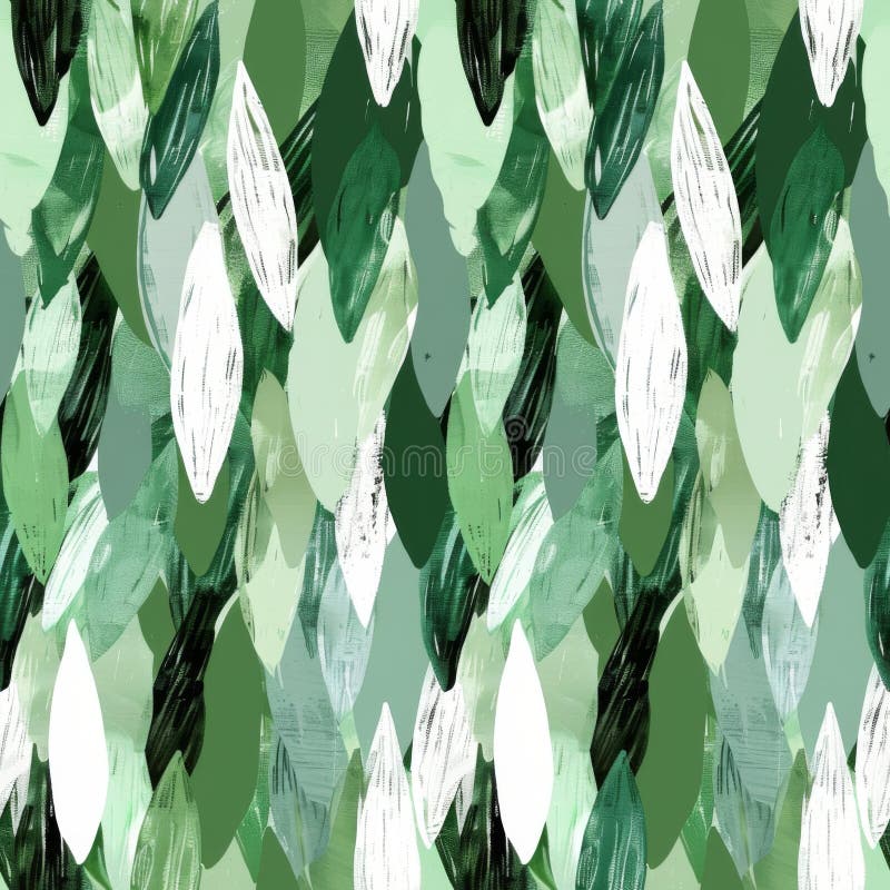Abstract Green Leaf Pattern Background Illustration Stock Image - Image ...