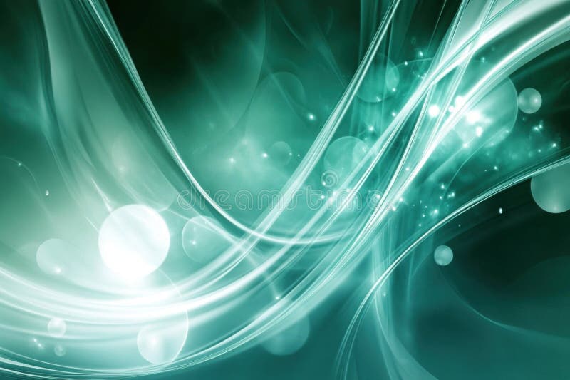 Abstract Green Light Waves with Bokeh and Motion Effect Stock Photo - Image of gradient, texture ...