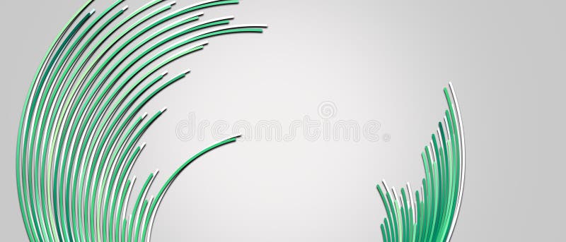 Abstract Green Lines Curve Circle Swirl Technology Stock Illustration ...