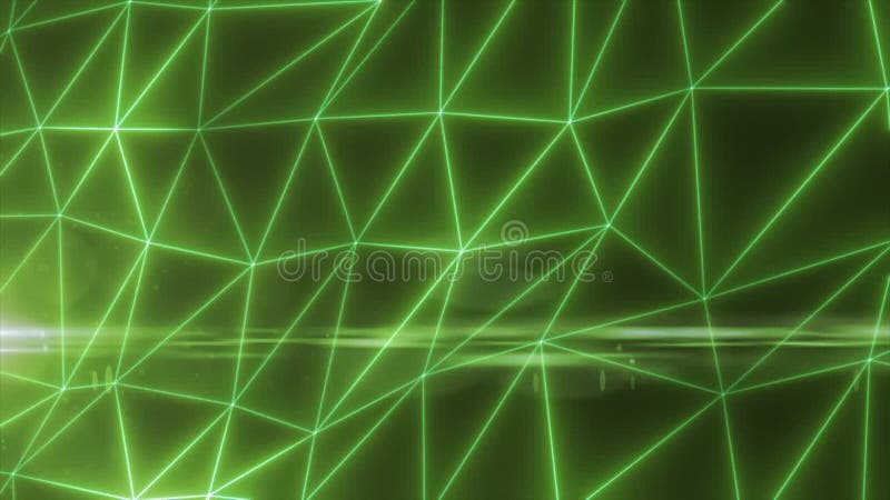 Abstract Green Lines and Triangles Glowing High Tech Digital Energy ...