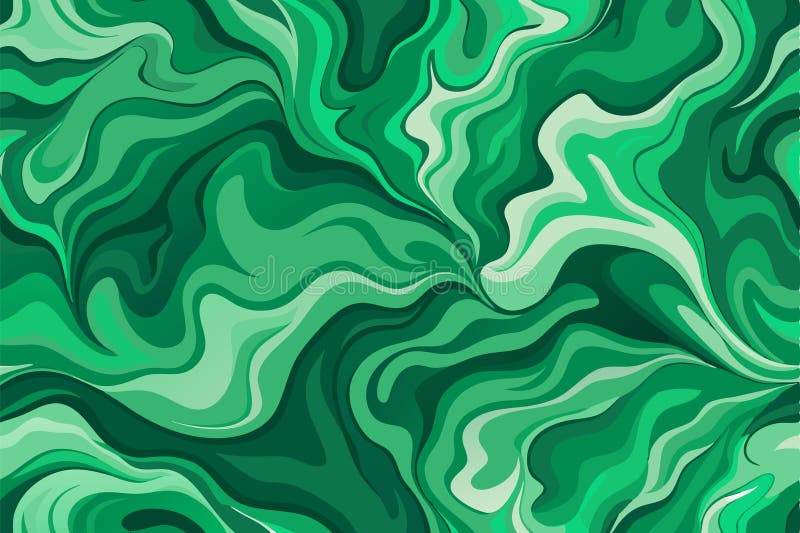 Abstract Green Marble Waves. Vector Background Stock Illustration ...