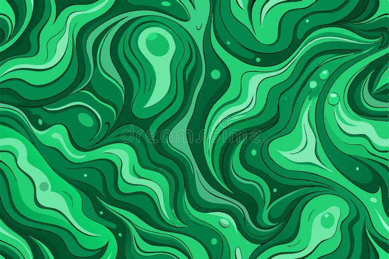 Abstract Green Marble Waves. Vector Background Stock Illustration ...