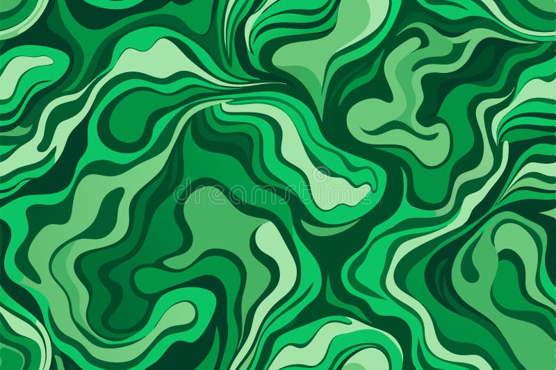 Abstract Green Marble Waves. Vector Background Stock Illustration ...