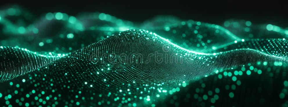 An Abstract Green Matrix Backdrop with Cascading Digital Code Stock ...
