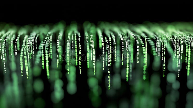 This is an Abstract Green Matrix Code Background Design Specifically Created for Digital Media ...