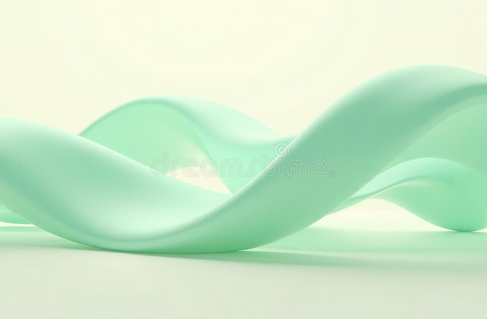 Abstract Green Mint Wave Background Stock Illustration - Illustration ...