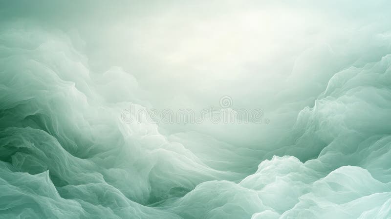 Abstract Green Misty Wave-like Pattern Background Stock Illustration ...